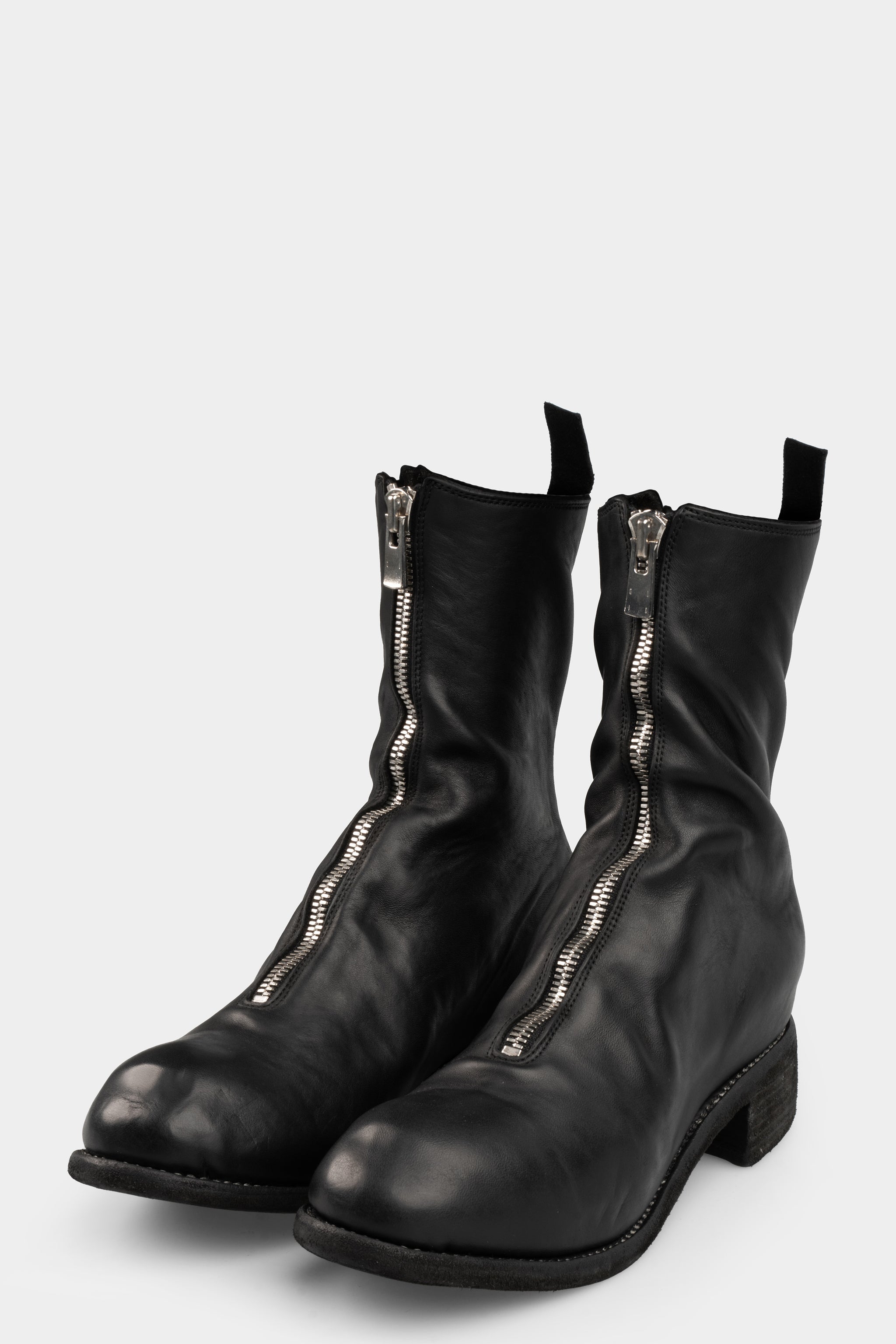 Guidi PL2 - Front zip high top boots, Black / Full Grain Horse – ORIMONO.eu