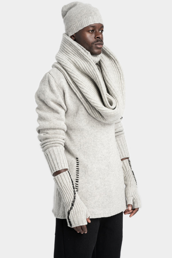 First Aid To the Injured | AW24 - Oversized tube knit scarf, 224-432 ...